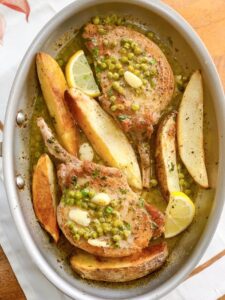 Pork Chop Vesuvio For Two - Proud Italian Cook