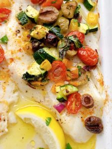 Baked White Fish With Vegetable Salsa - Proud Italian Cook
